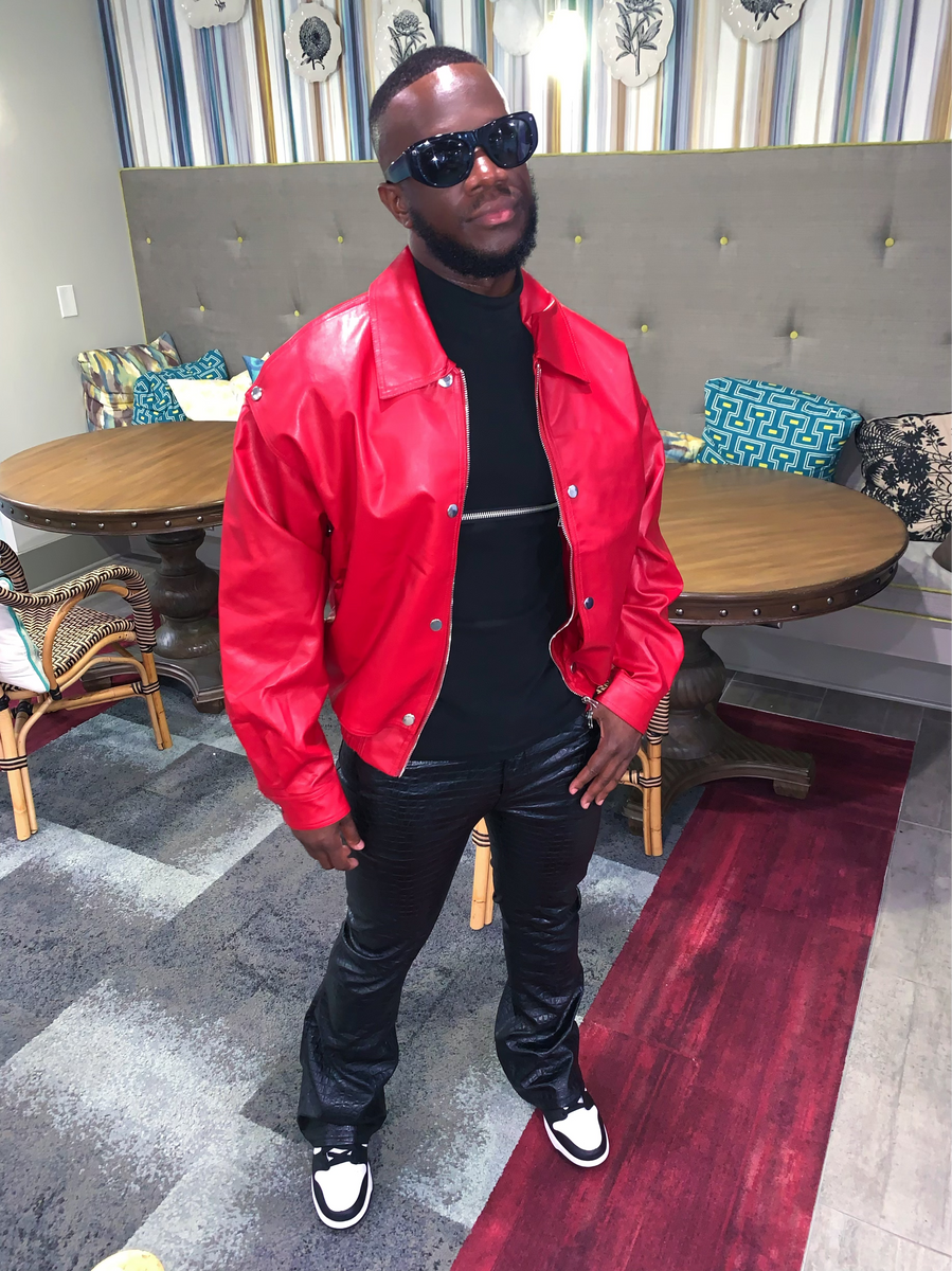 RED LUXURY LEATHER JACKET – Out of Fame